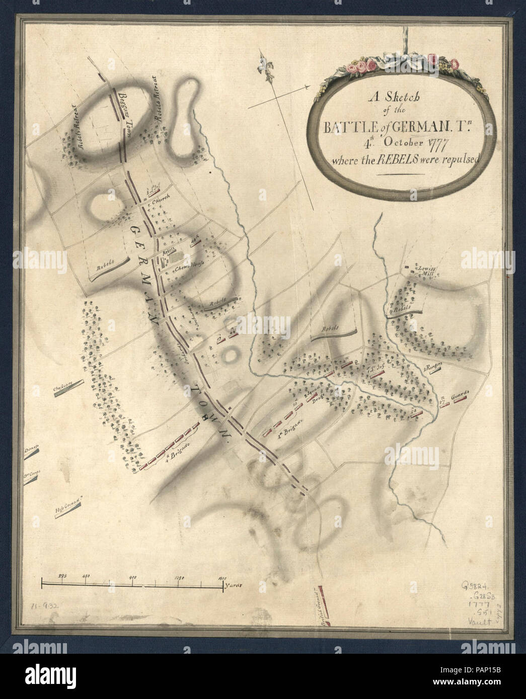 A Sketch of the Battle of German. Tn., 4th. October 1777, where the ...