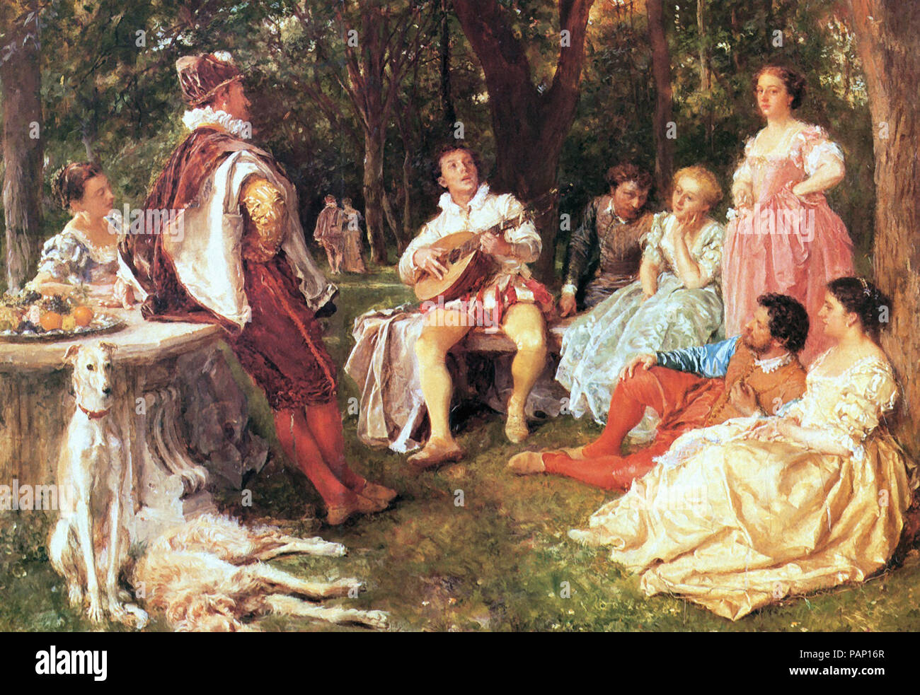 Meissonier Jean-Louis Ernest - IM Schatten Des Dickicht Stock Photo - Alamy