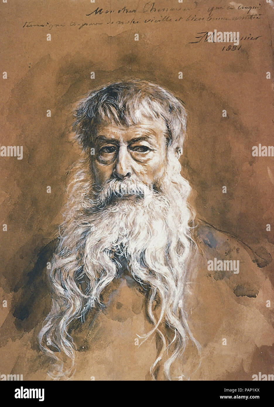 Meissonier Jean-Louis Ernest - Self Portrait 4 Stock Photo - Alamy