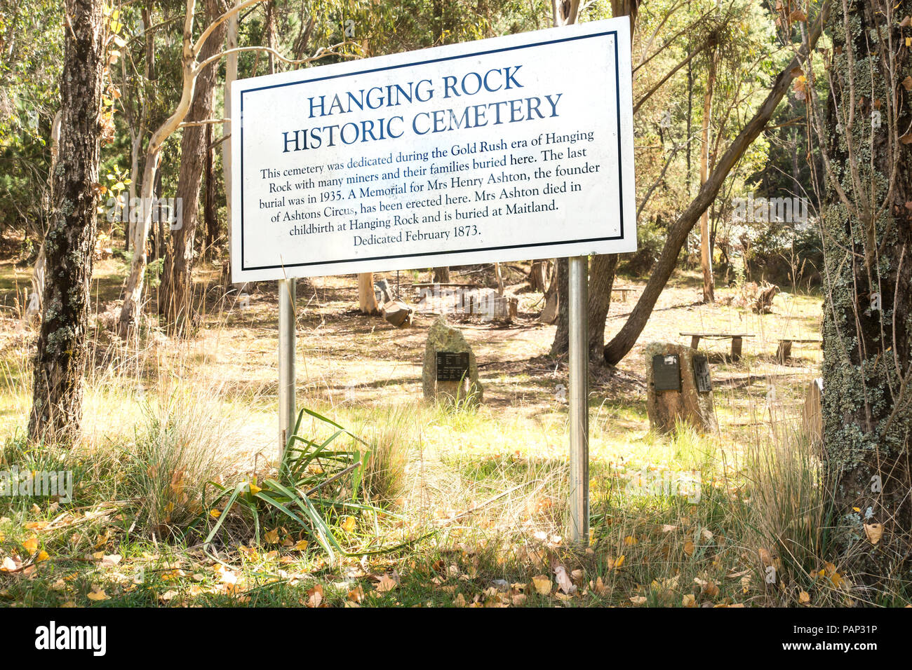 Hanging Rock Historic Cemetery, NSW Australia Stock Photo - Alamy