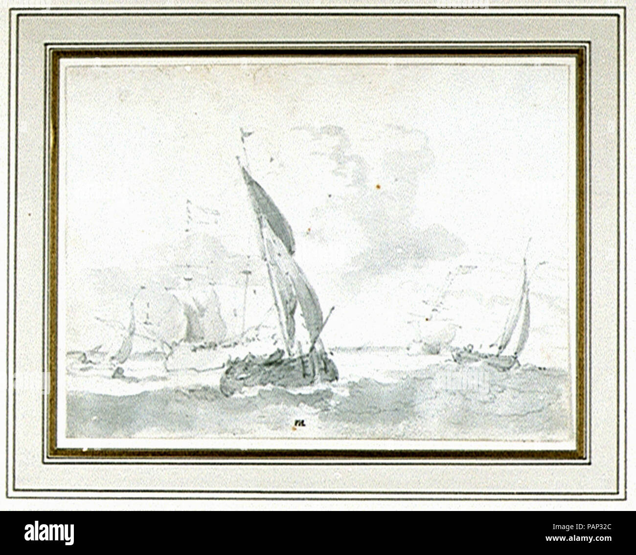 A smalschip running before a strong breeze Stock Photo - Alamy