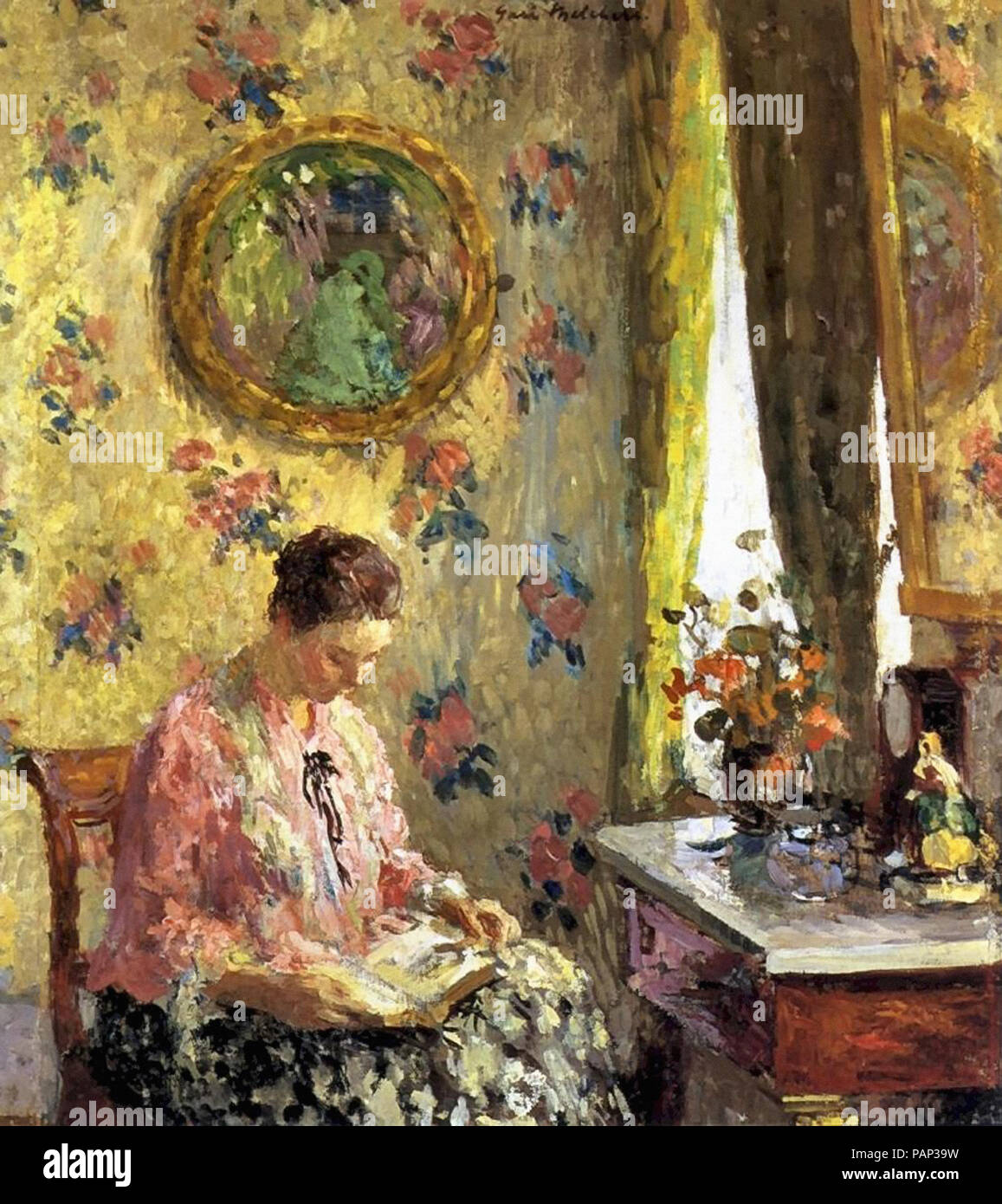 Reading lady painting hi-res stock photography and images - Alamy