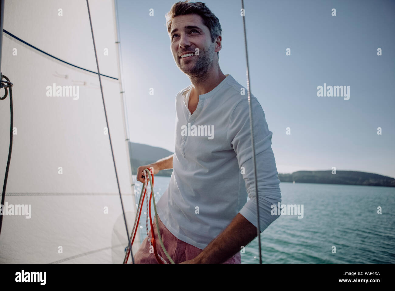 Man standing sail hi-res stock photography and images - Alamy