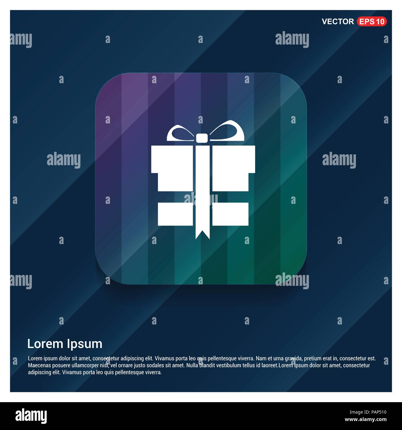 Christmas Gift Box Icon - Free vector icon Stock Vector Image & Art - Alamy