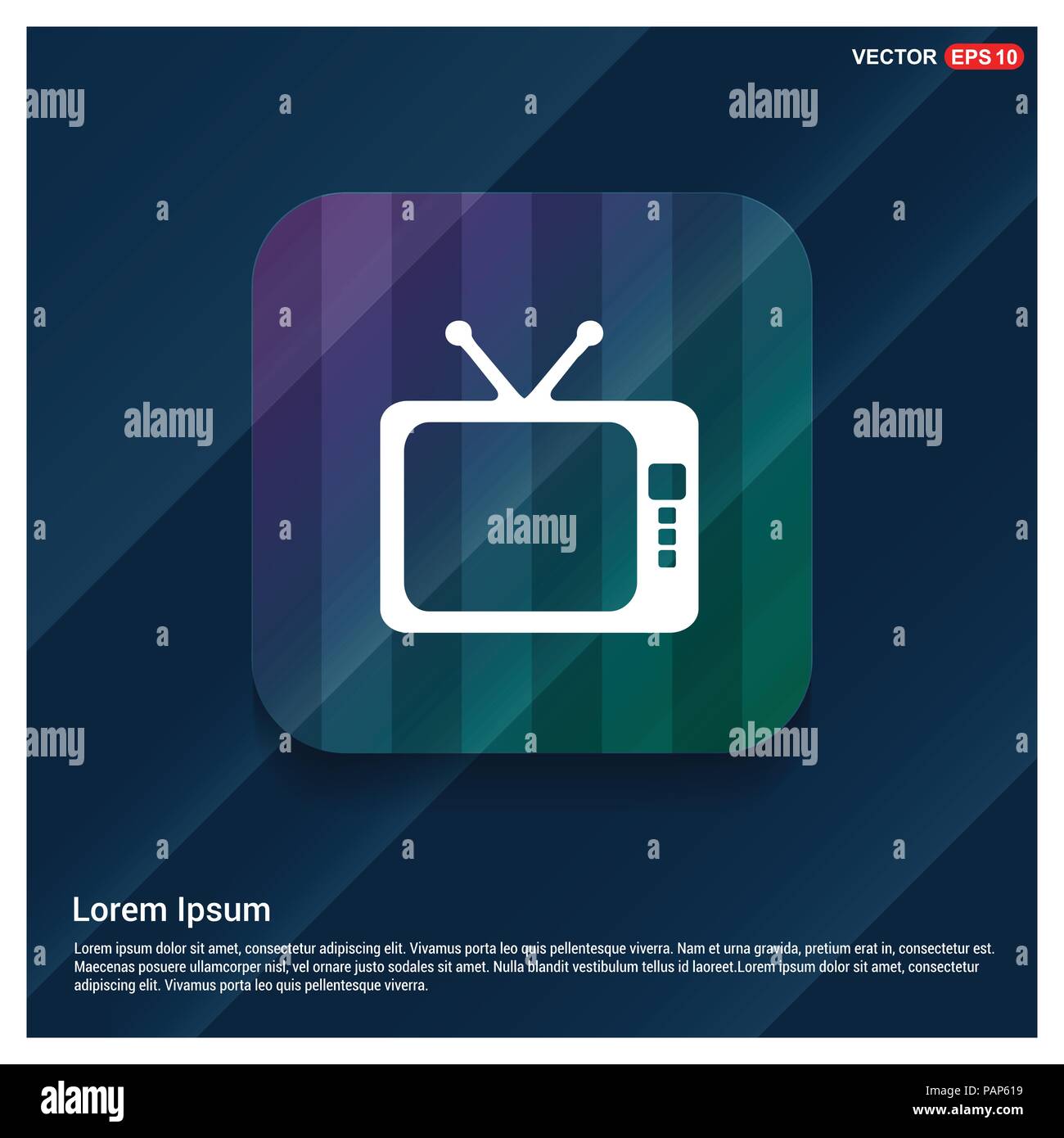 Tv Icon - Free vector icon Stock Vector Image & Art - Alamy
