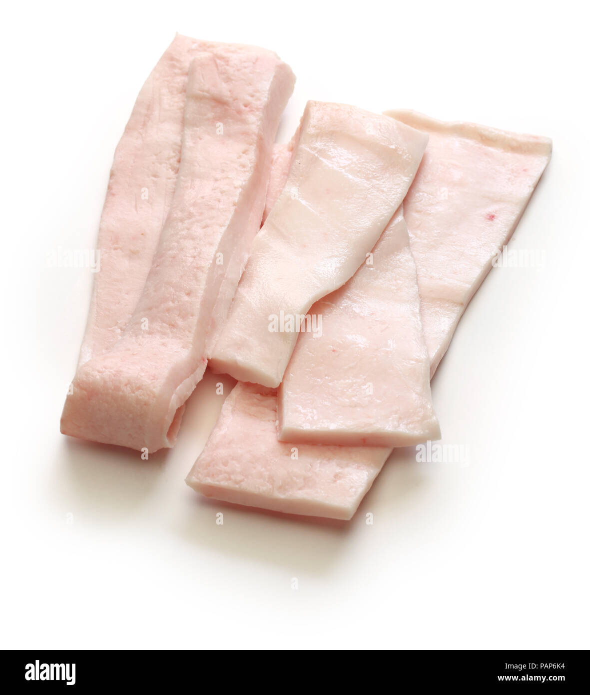 raw fatback, pig fat isolated on white background Stock Photo - Alamy