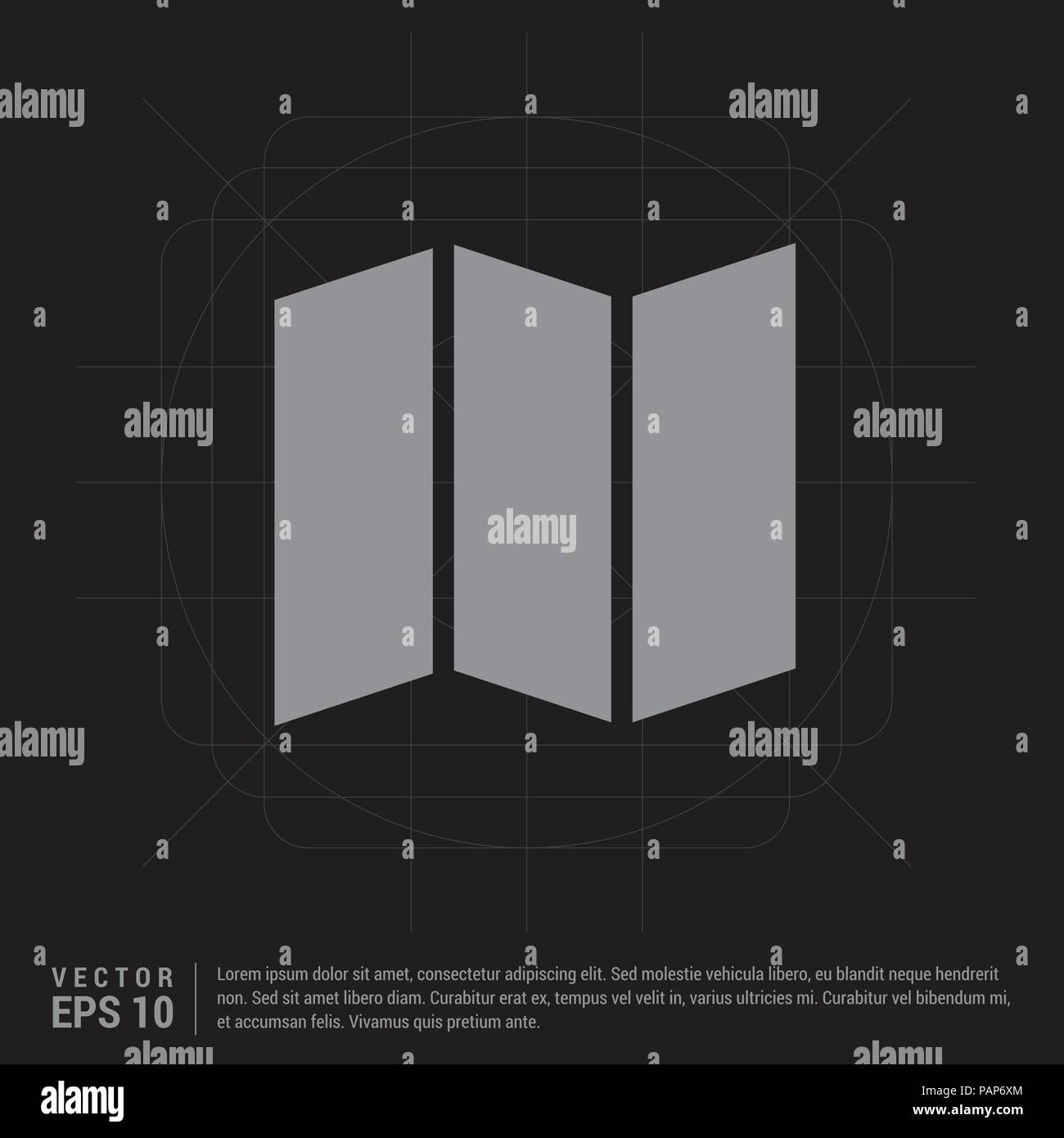 Geography map icon - Black Creative Background - Free vector icon Stock ...