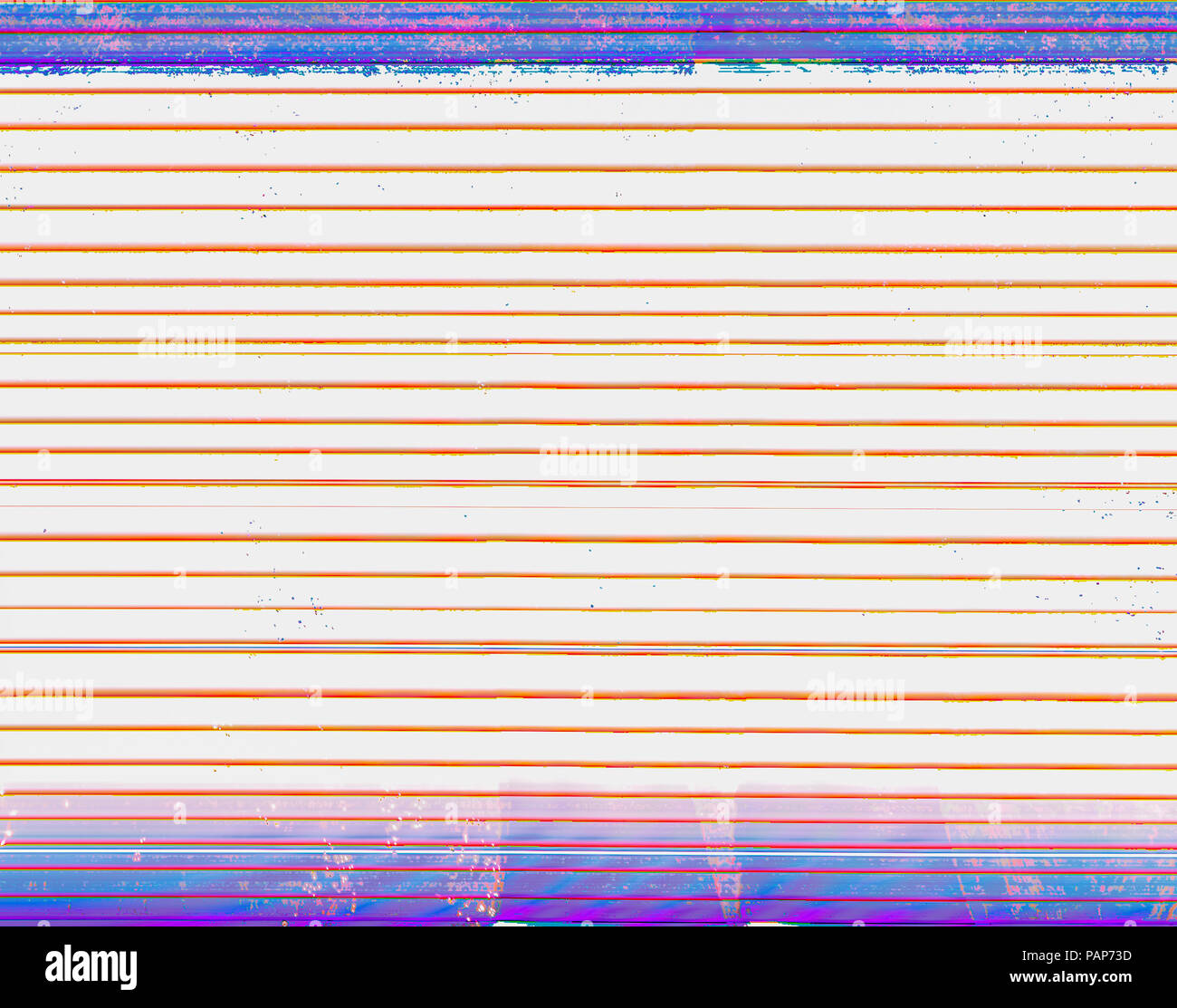Horizontal irregular lines of red-orange color and purple colored ...