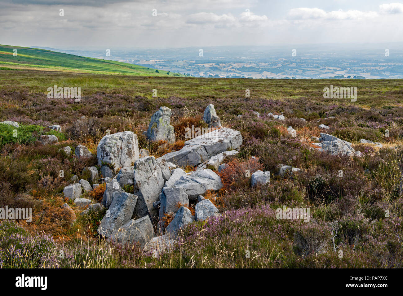 The Blorenge Hill and view to the south east Brecon Beacons Stock Photo ...