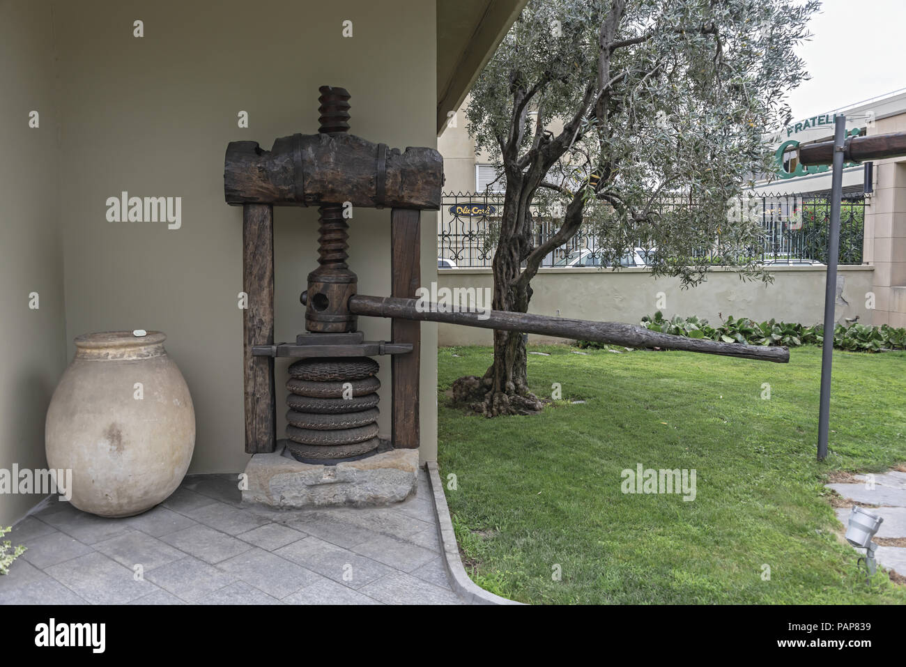 Historic olive oil production hi-res stock photography and images - Alamy