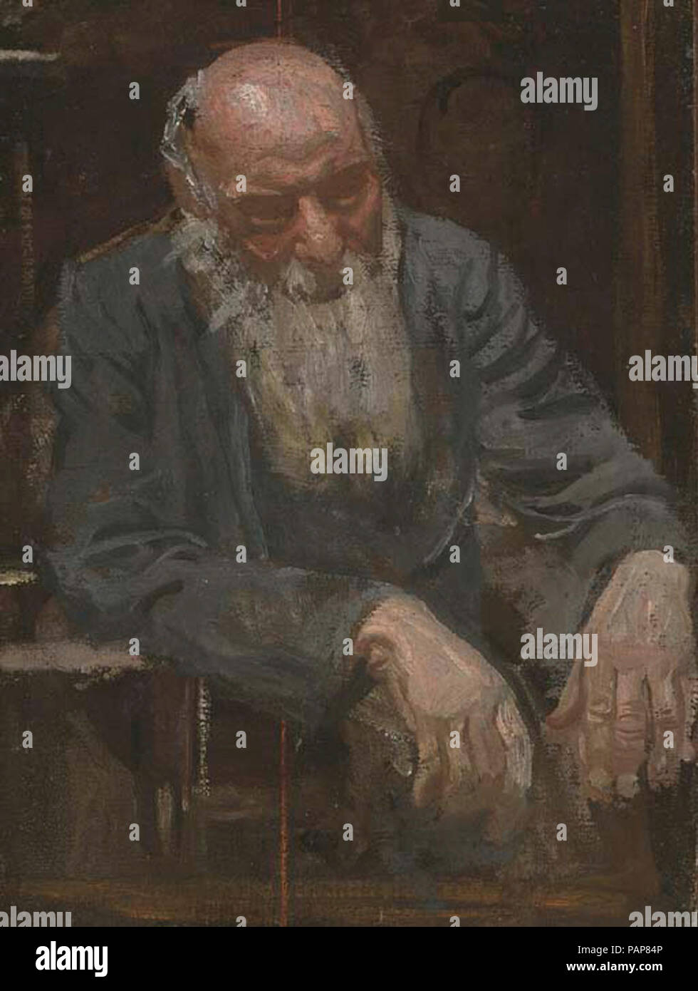 A Study of an Old Man Stock Photo - Alamy