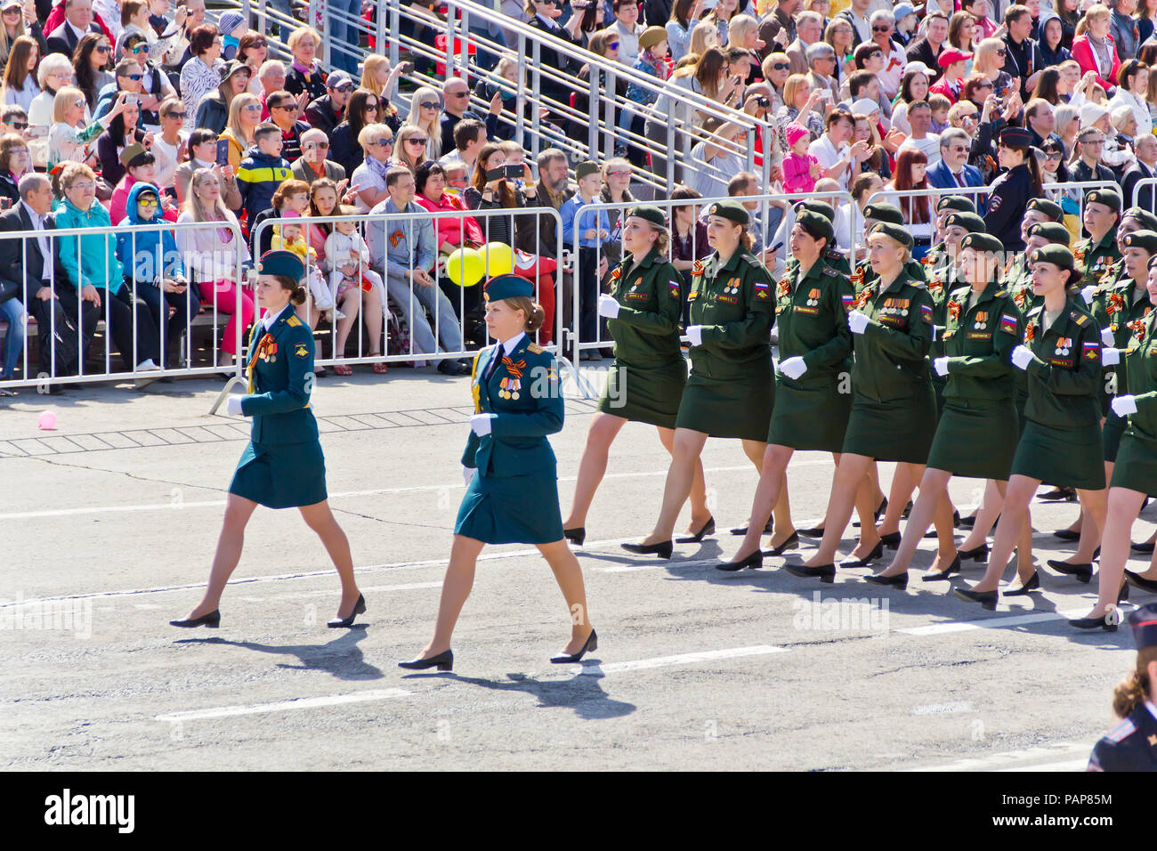 Russian women marching hi-res stock photography and images - Alamy