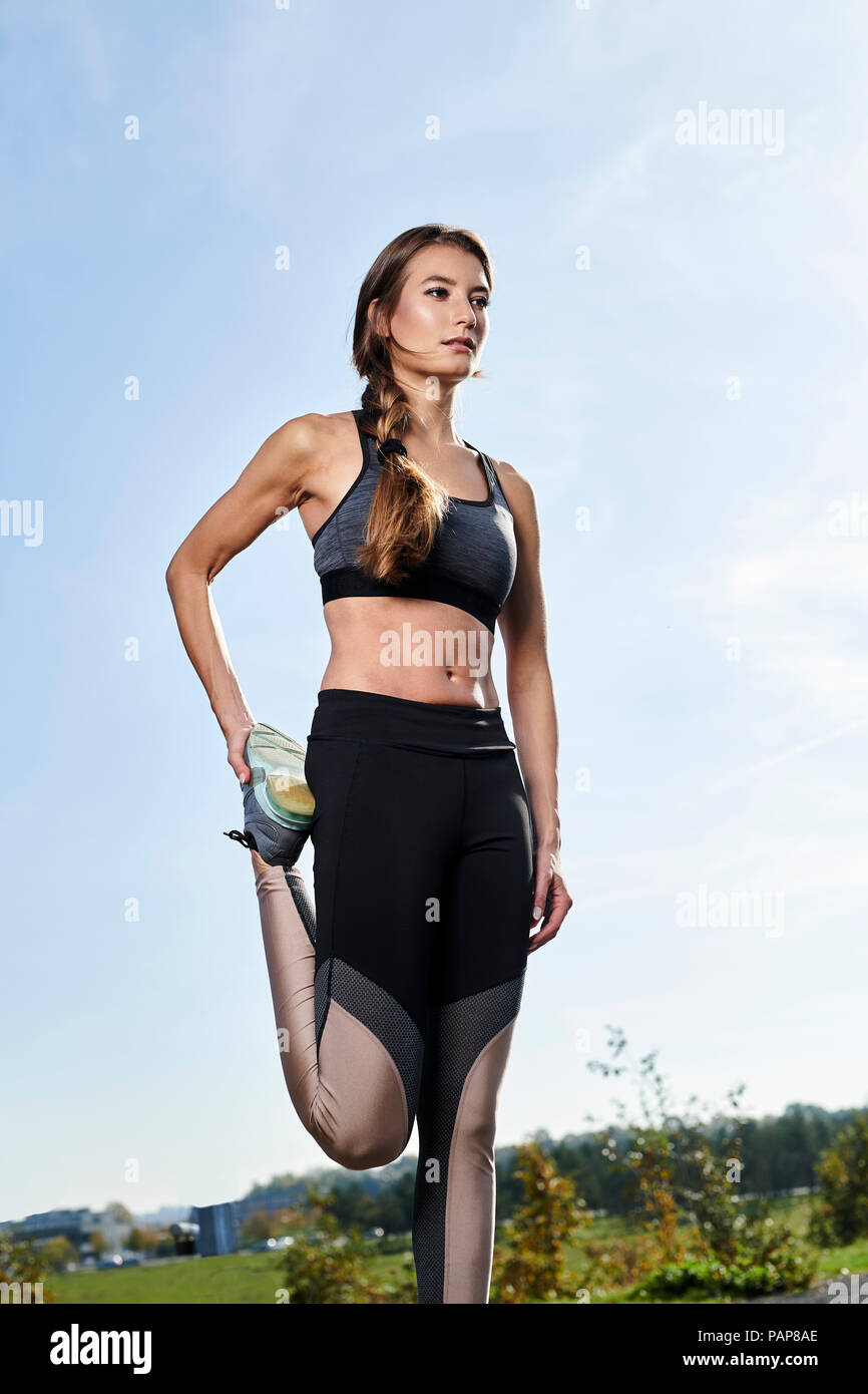 Woman leg and bottom lift exercise hi-res stock photography and images ...
