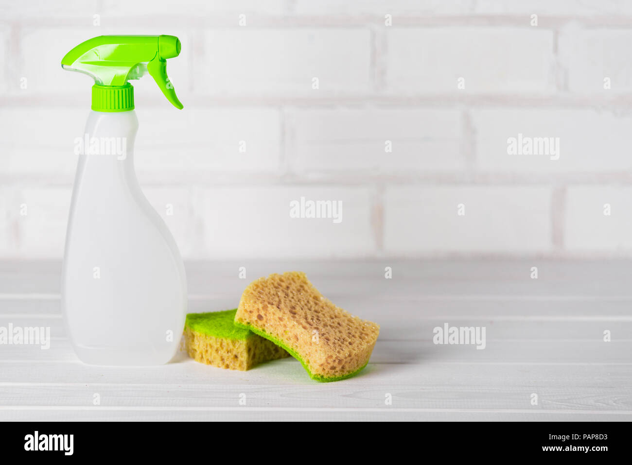 Concept modern minimalist cleaning and cleanliness, on a light ...