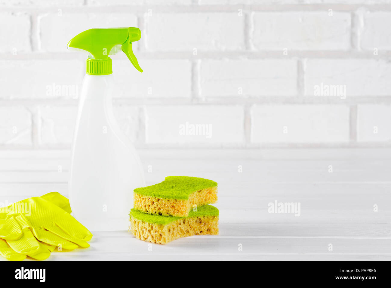 Concept modern minimalist cleaning and cleanliness, on a light ...