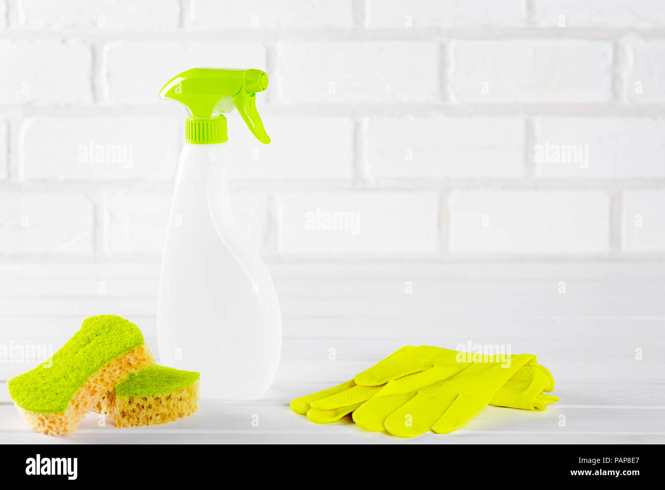 Concept modern minimalist cleaning and cleanliness, on a light ...