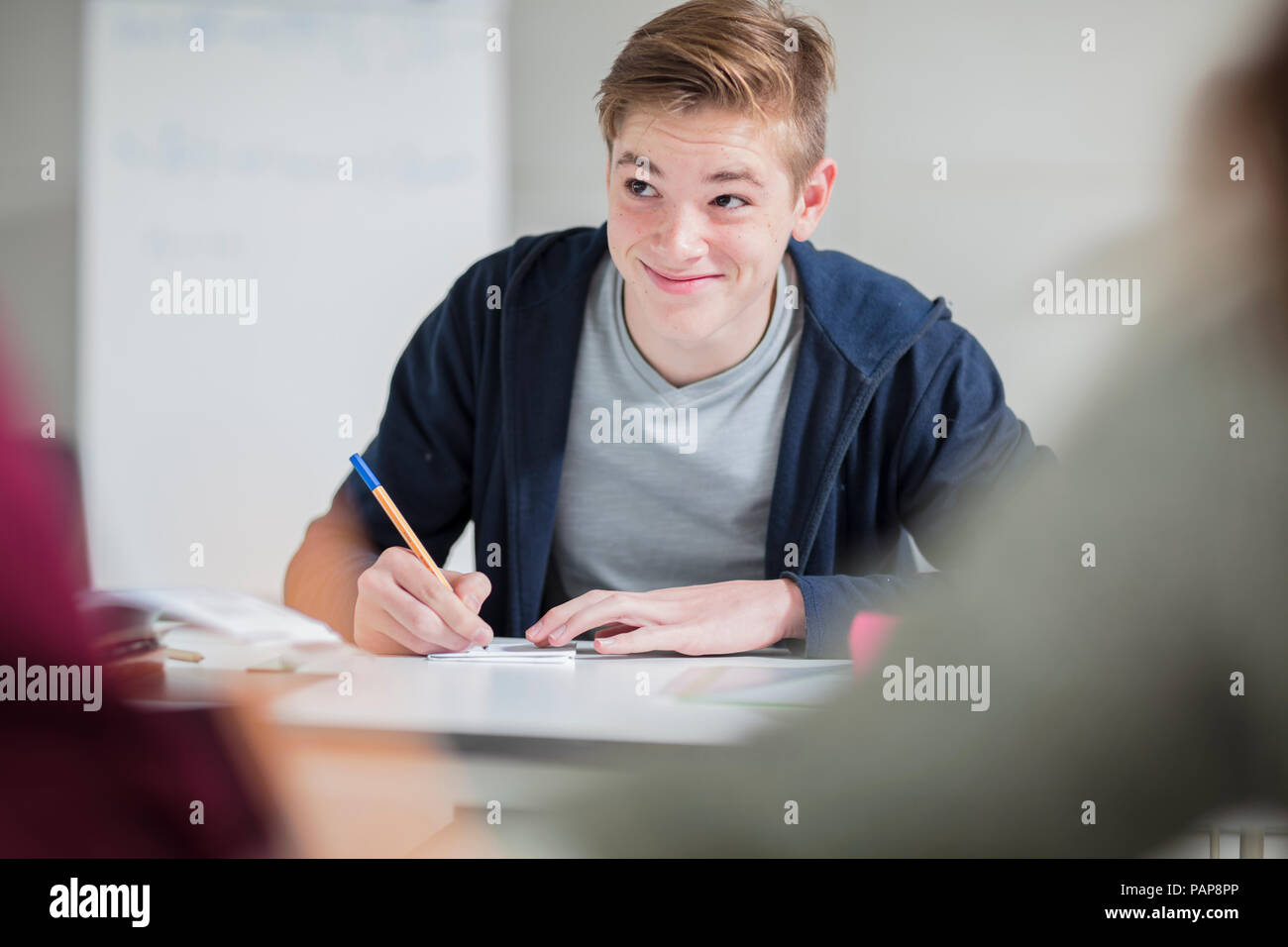 Teenage male student class front hi-res stock photography and images ...
