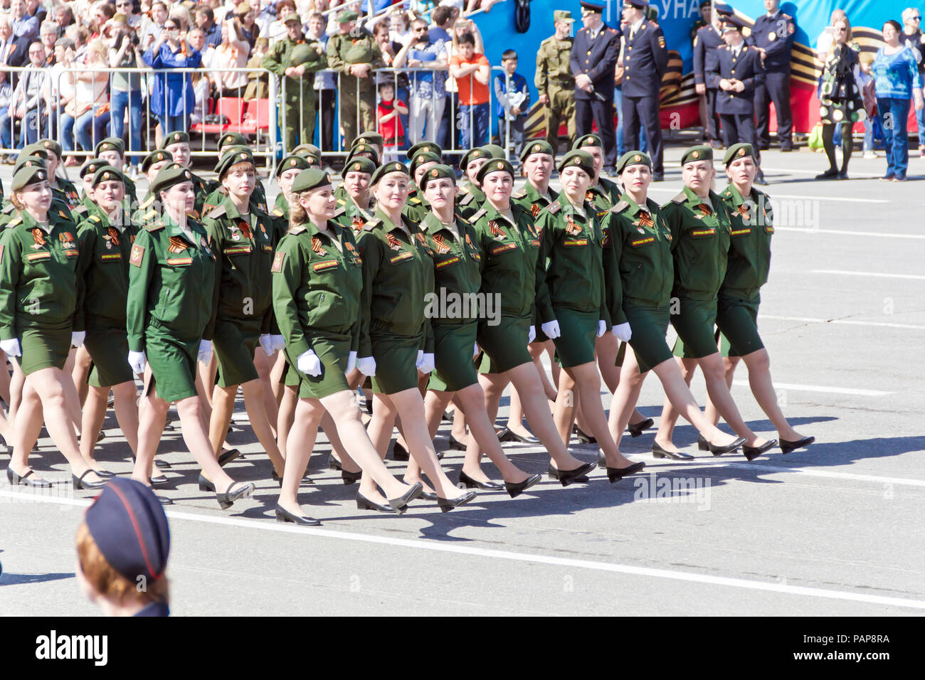 Russian women marching hi-res stock photography and images - Alamy