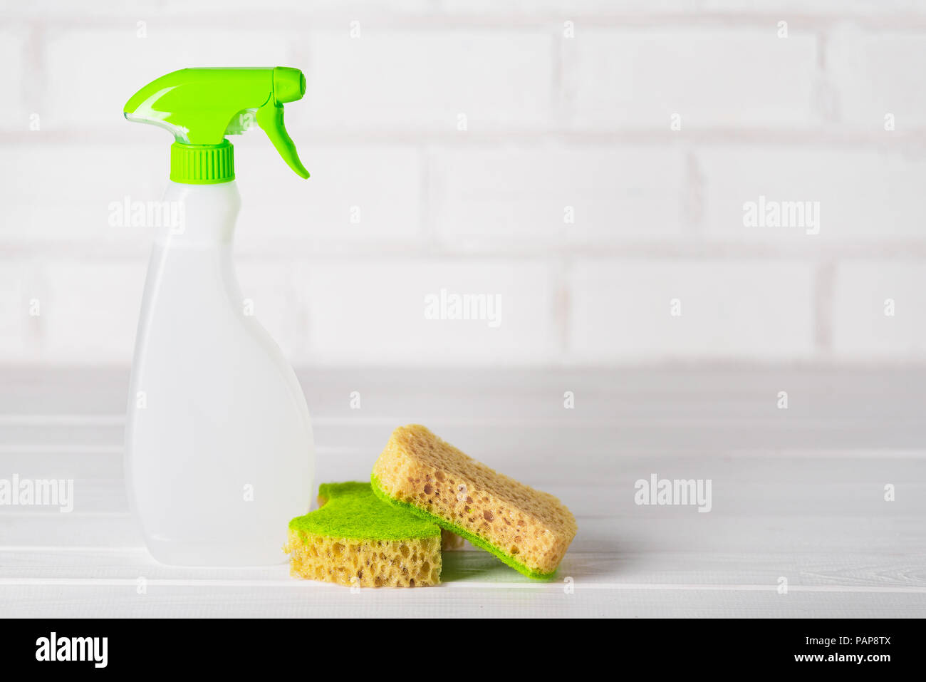 Concept modern minimalist cleaning and cleanliness, on a light ...