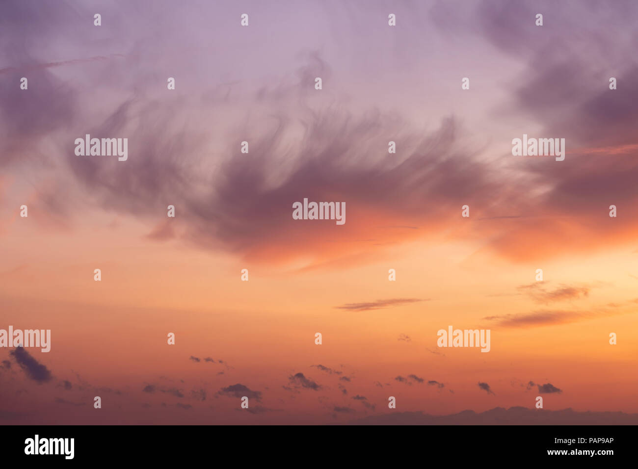Natural sunset or sunrise with vibrant colors. Dramatic colorful sky ...