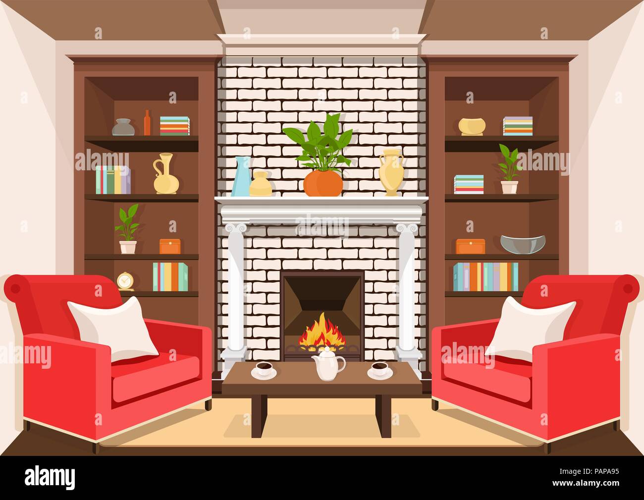 How To Draw A Fireplace