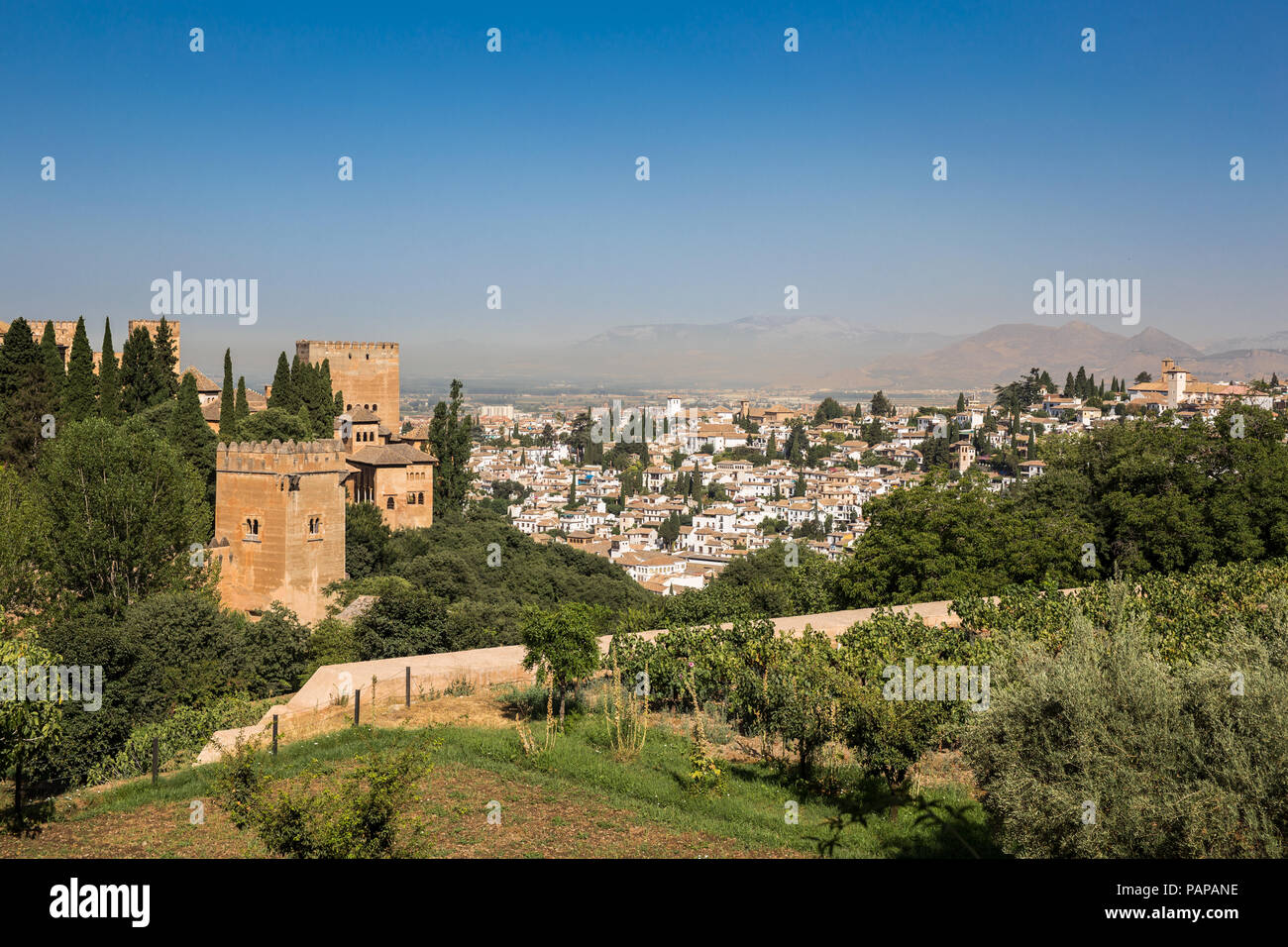 Alhambra in Granada. Palace and fortress built by the Moors. UNESCO ...