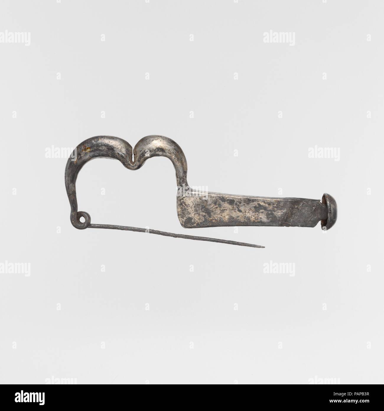 Silver fibula (safety pin). Culture: Greek, South Italian, probably ...