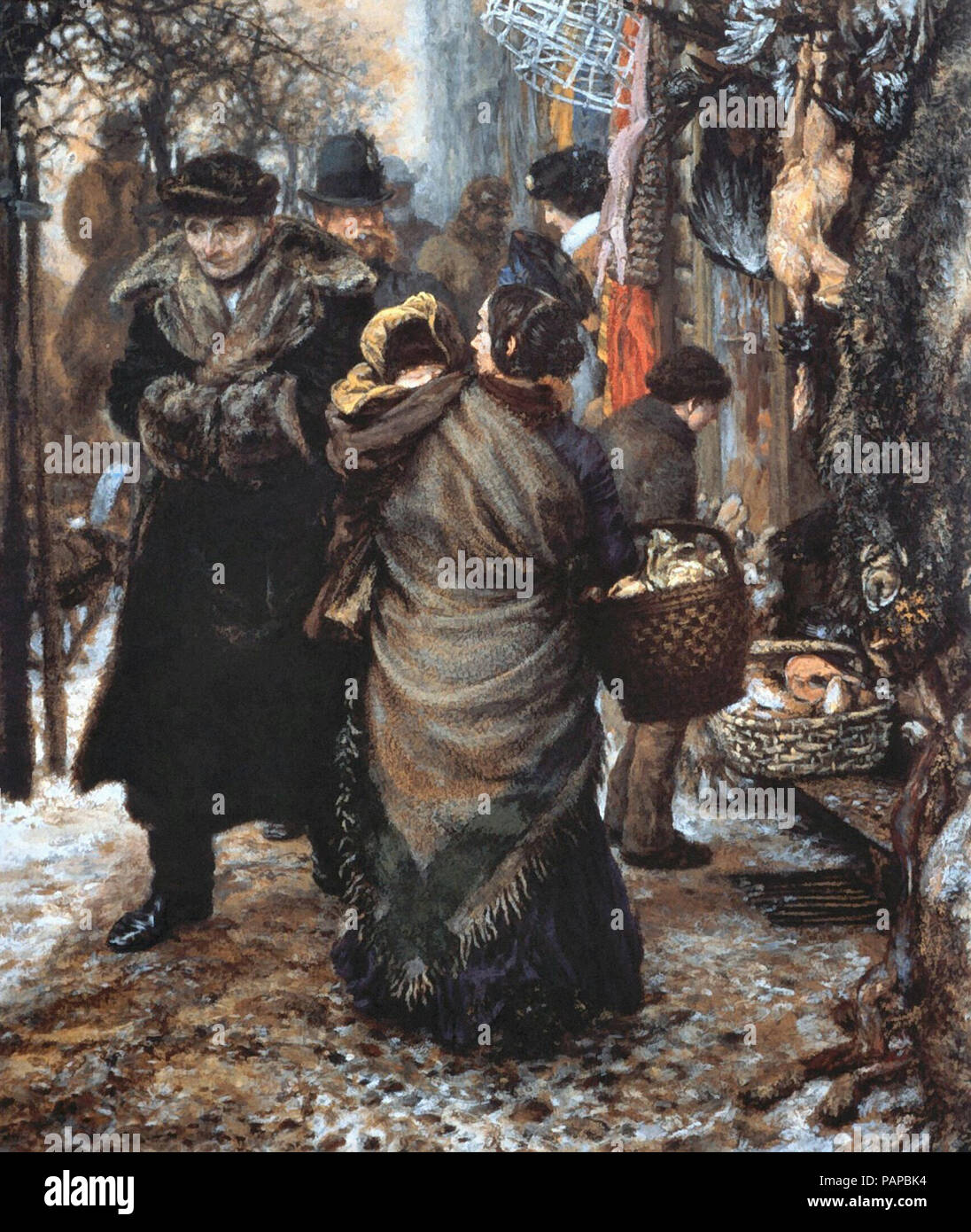 Menzel Adolph Von - Wintermarkt Stock Photo - Alamy