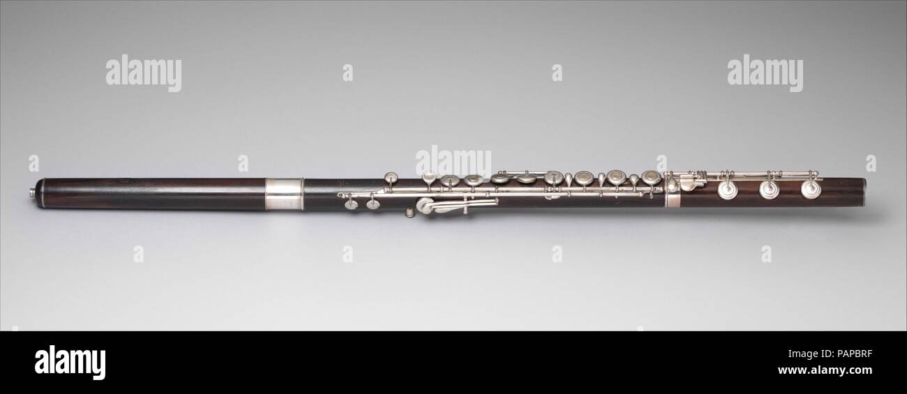 Transverse Flute in C. Culture: French. Dimensions: Total length: 70.9 ...