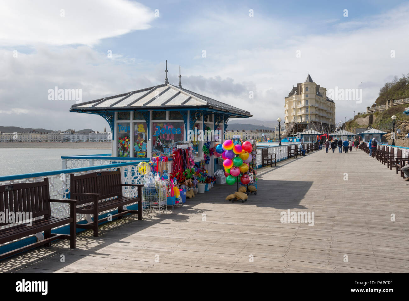 Shop selling colourful beach wares on the old historic pier at ...