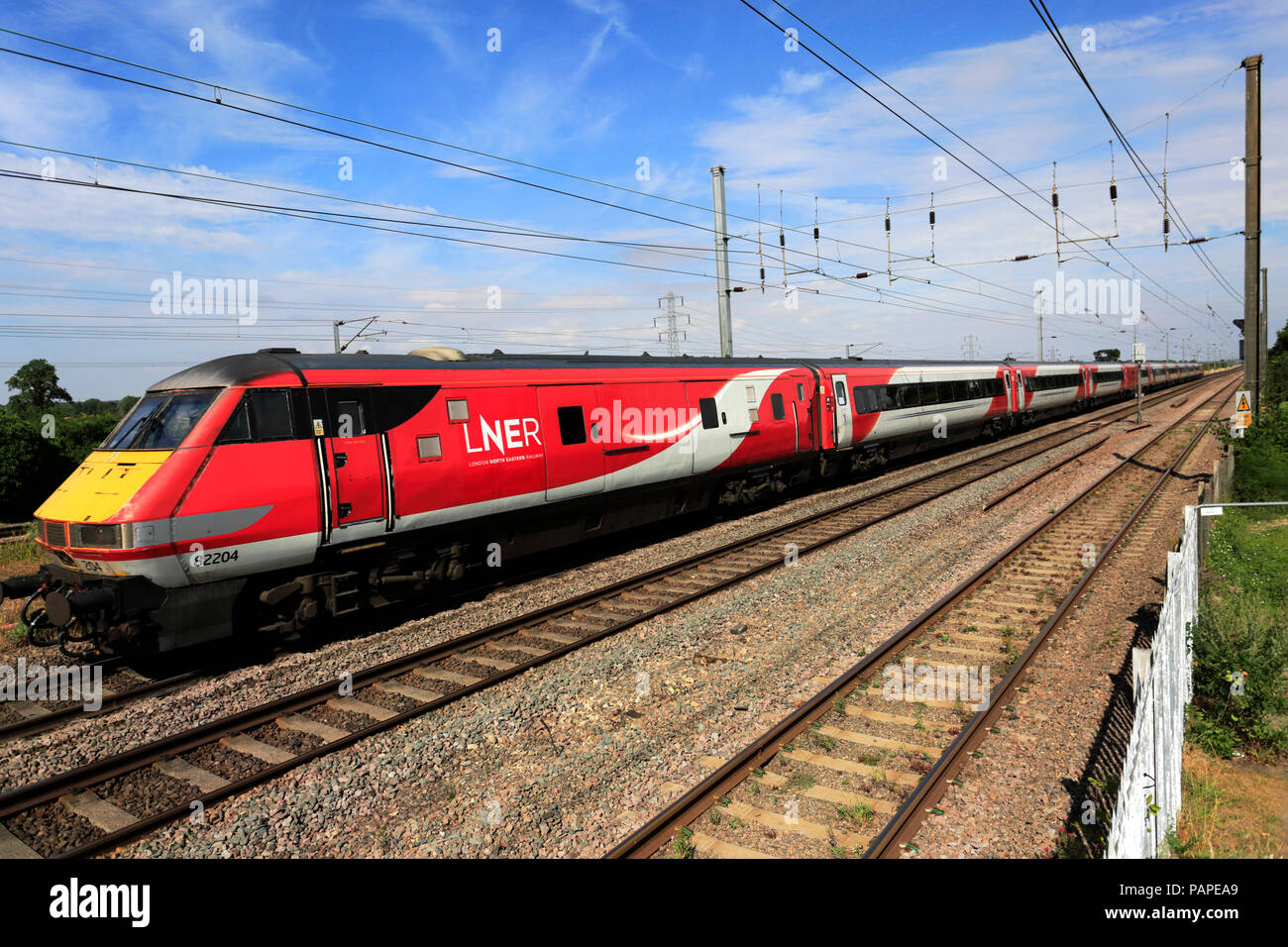 LNER train 82204, London and North Eastern Railway, East Coast Main Line Railway, Peterborough ...
