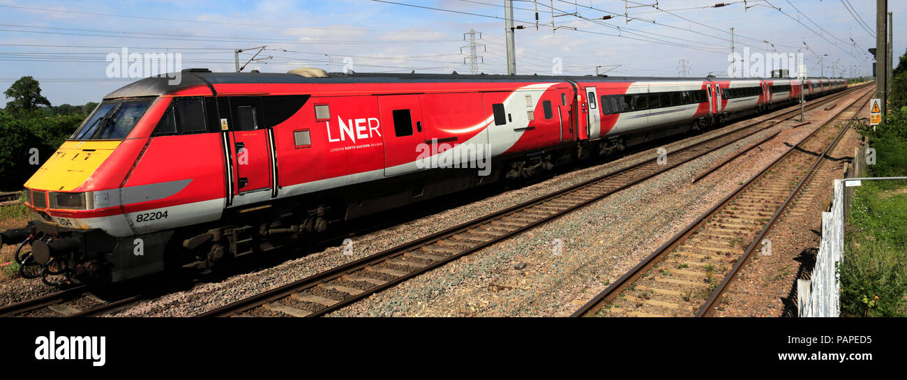 LNER train 82204, London and North Eastern Railway, East Coast Main Line Railway, Peterborough ...