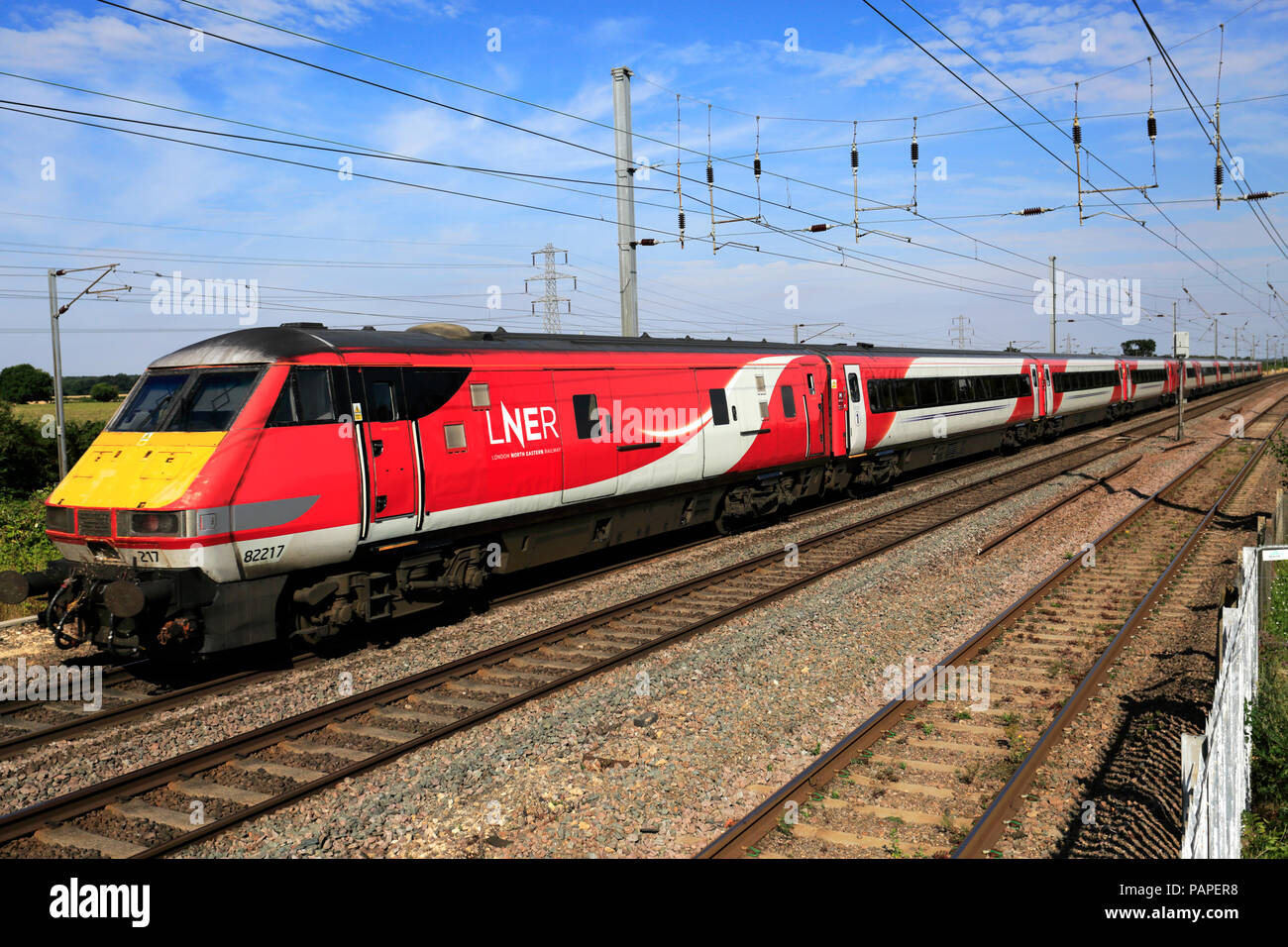 LNER train 82217, London and North Eastern Railway, East Coast Main Line Railway, Peterborough ...