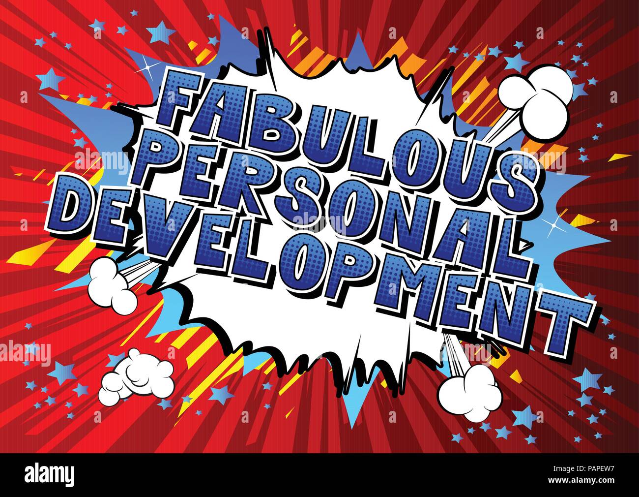 Fabulous Personal Development - Comic book style word on abstract ...