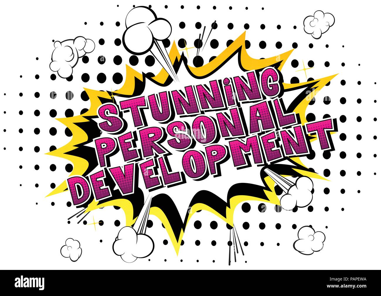 Stunning Personal Development - Comic book style word on abstract ...