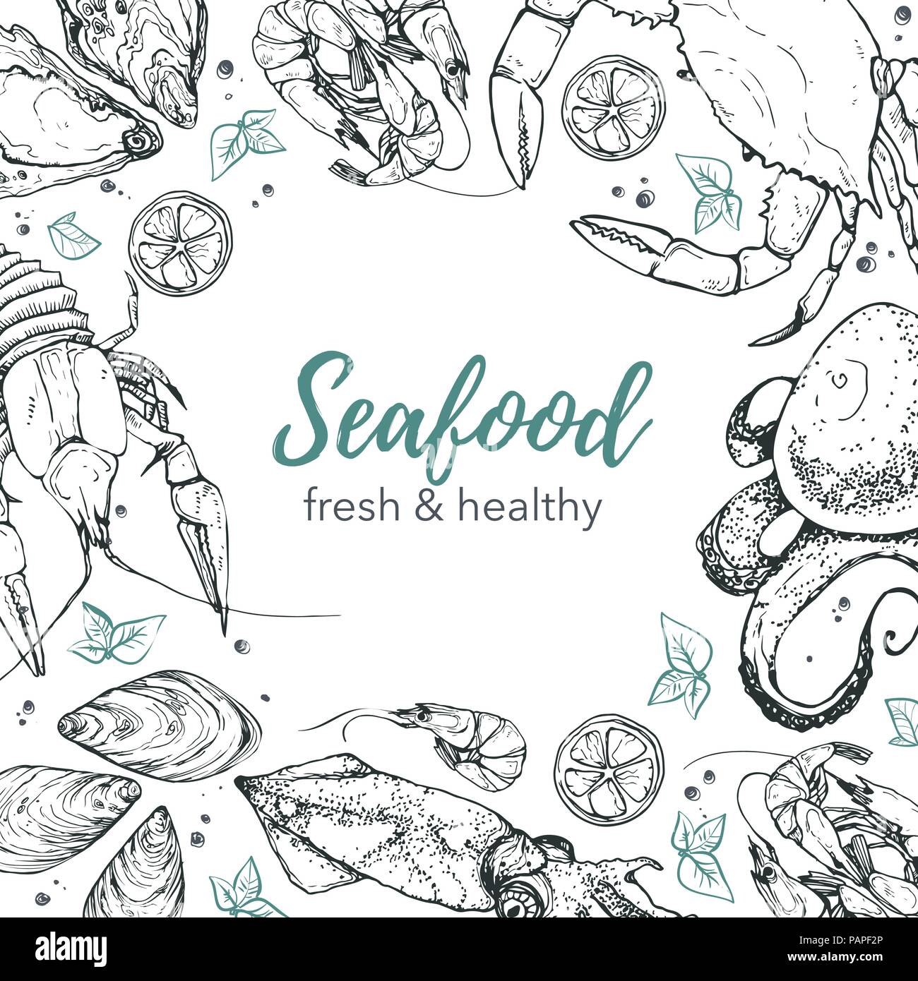 seafood vector illustration Stock Vector Image & Art - Alamy