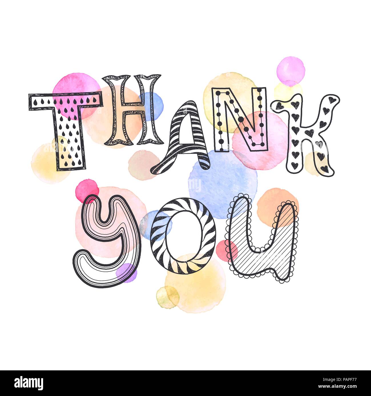 thank you card Stock Vector Image & Art - Alamy