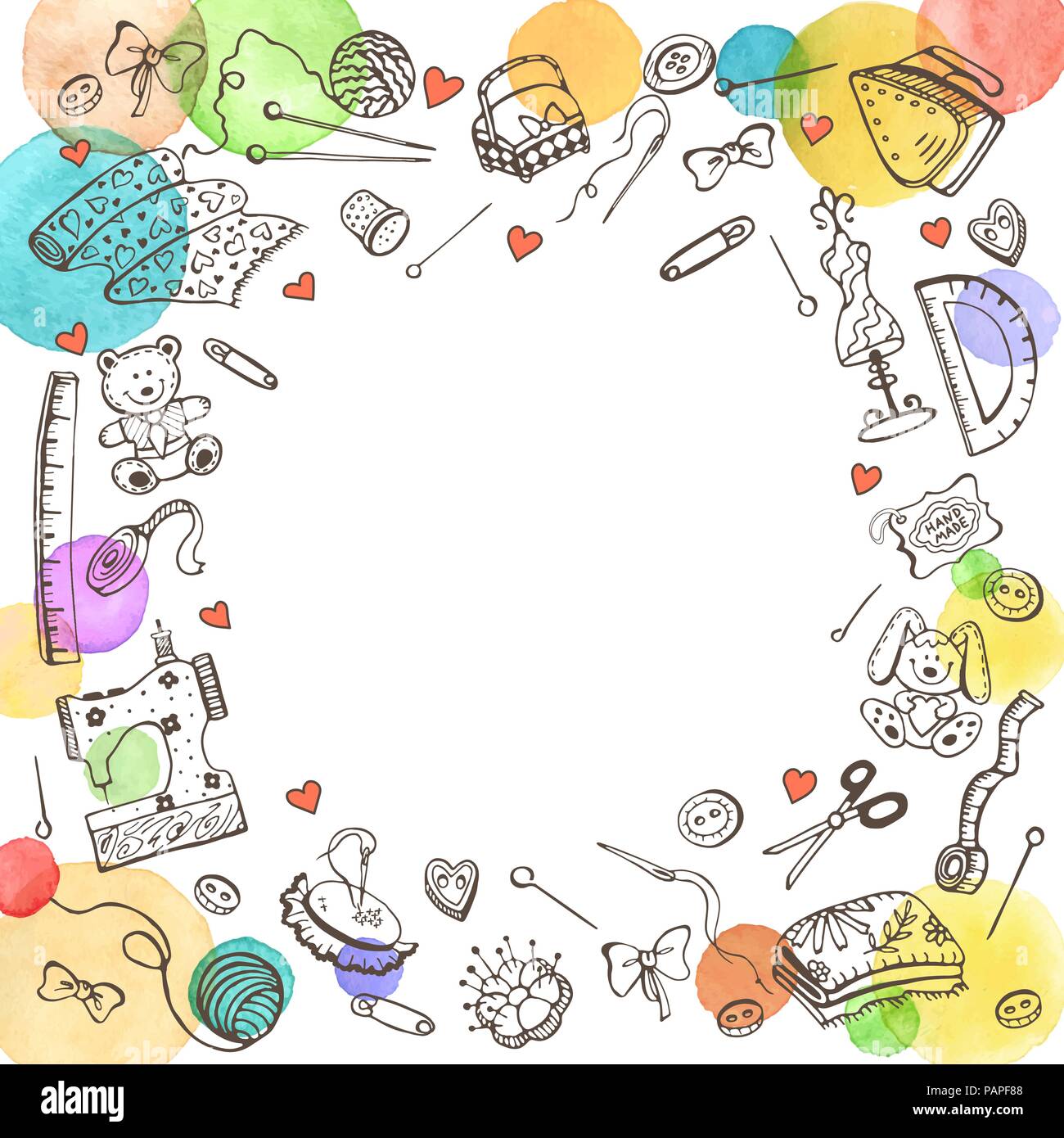 Heart made fabric symbol Stock Vector Images - Alamy