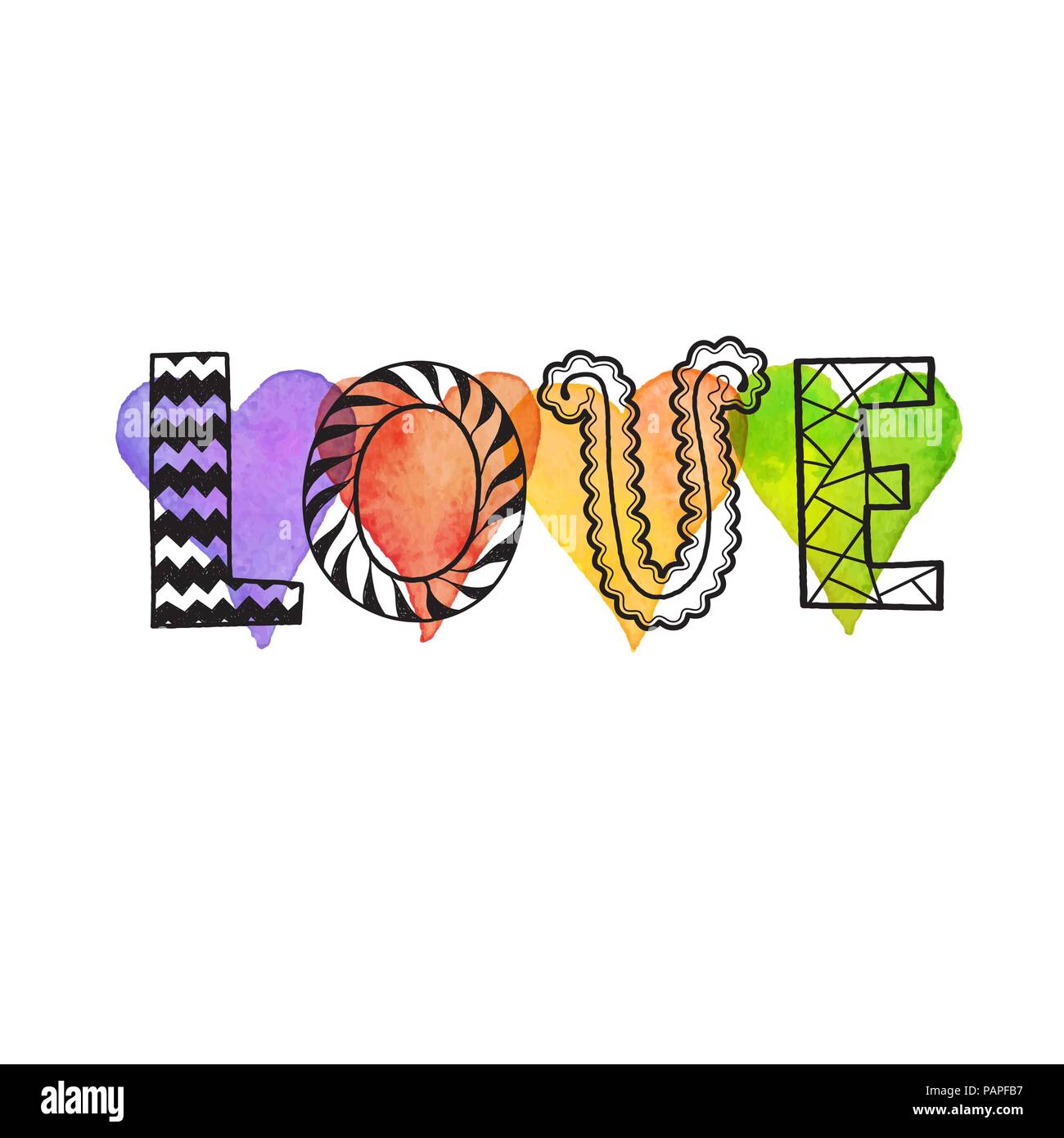 love word vector Stock Vector Image & Art - Alamy