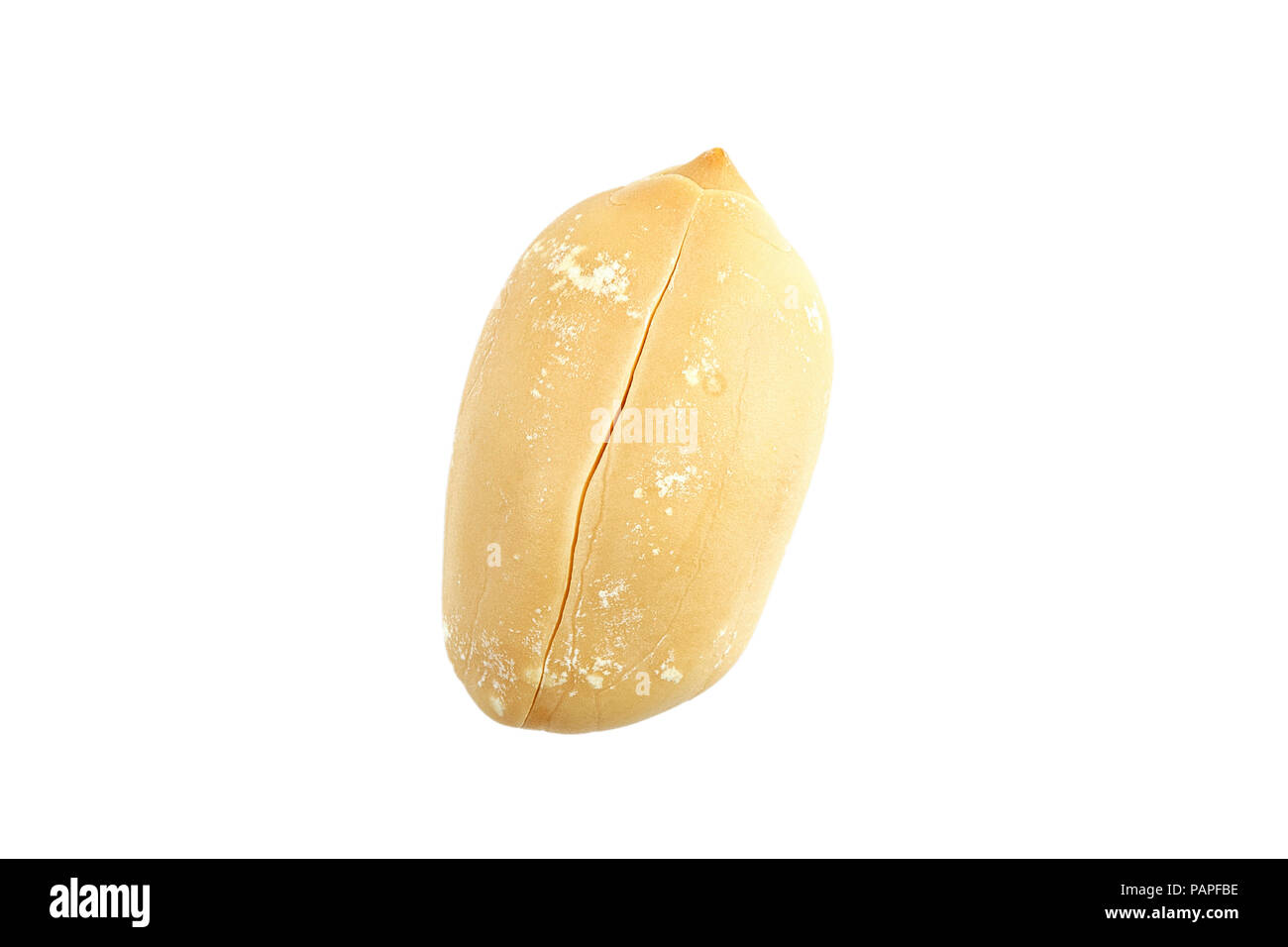 one peanut peeled, isolated on white background, close-up Stock Photo ...