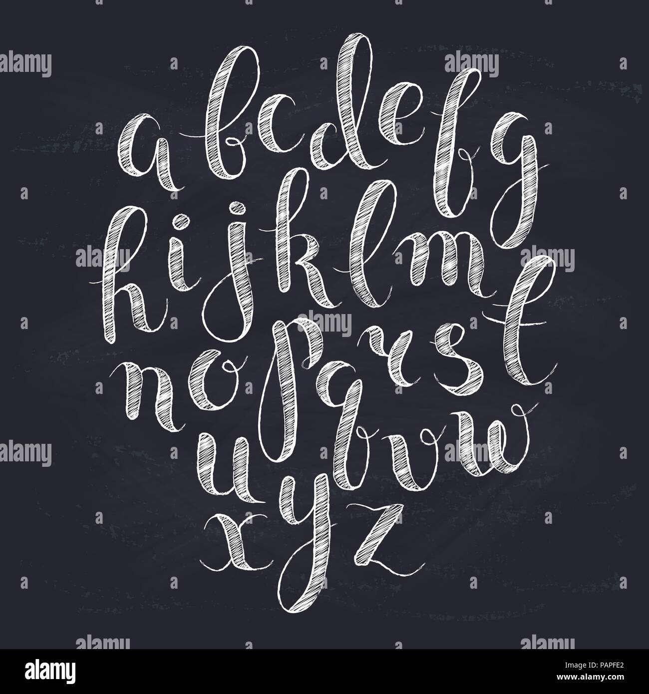 vector hand drawn alphabet Stock Vector Image & Art - Alamy