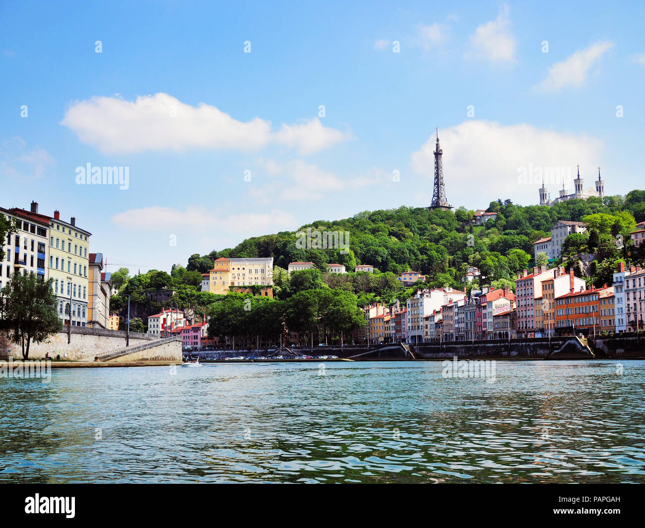Lyon river boat hi-res stock photography and images - Alamy