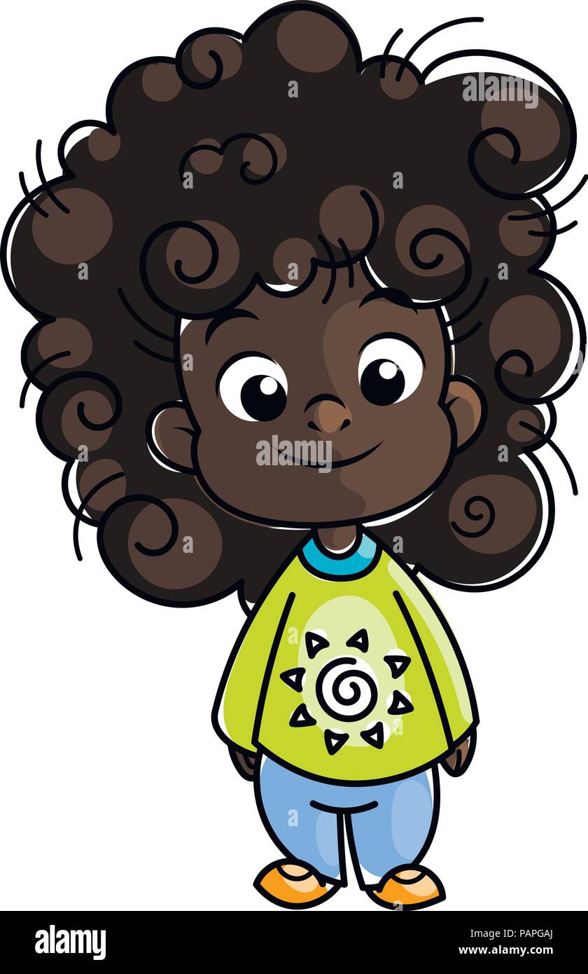 Cutest piccaninny kid. Illustration isolated on white background ...