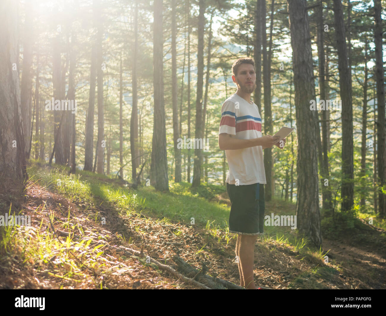 Young man write book outdoor hi-res stock photography and images - Alamy