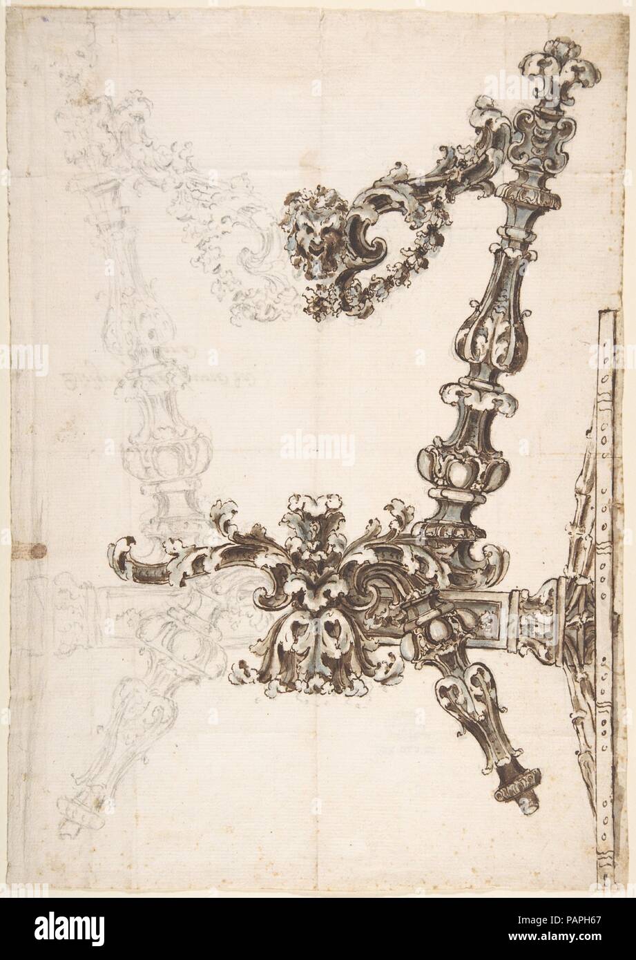 Frontal View of the Main Carved Wooden Structure of a Carriage. Artist ...