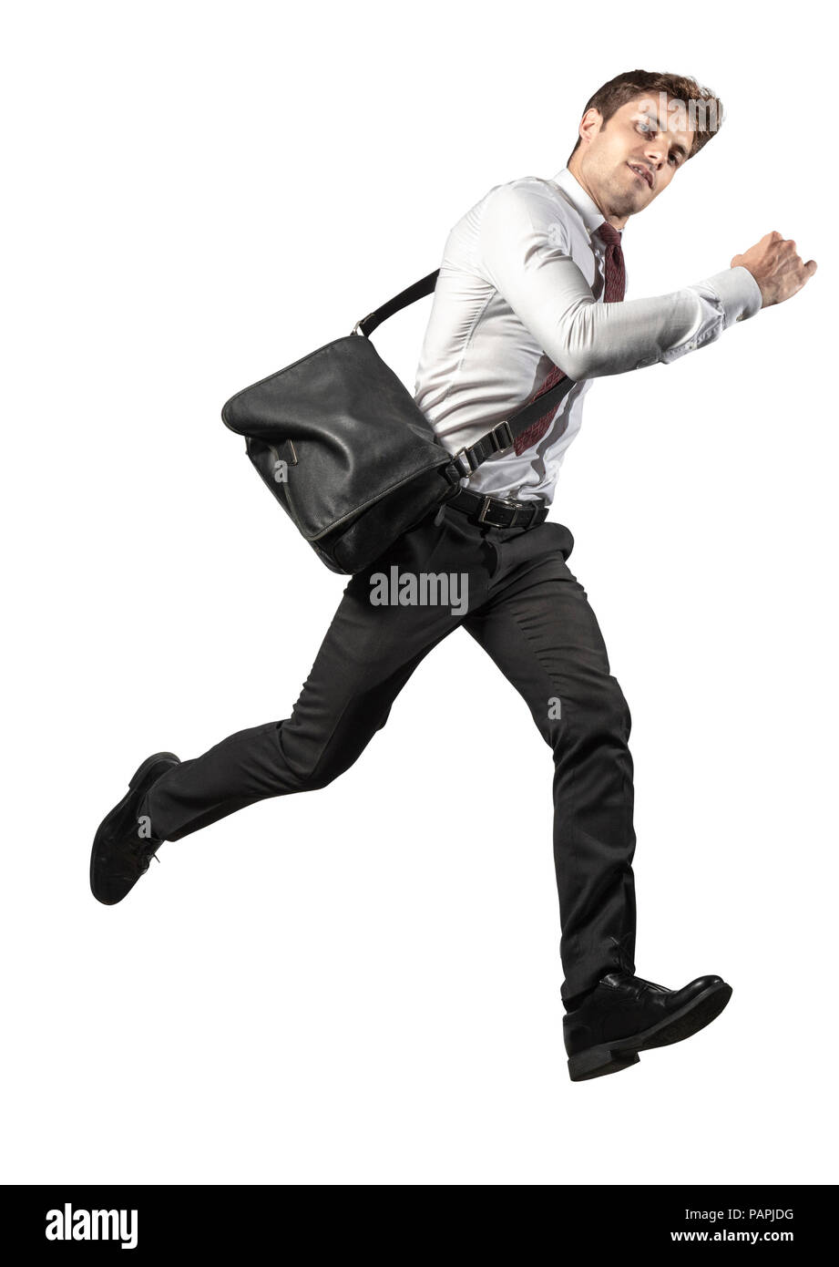 Side view handsome man work Cut Out Stock Images & Pictures - Alamy