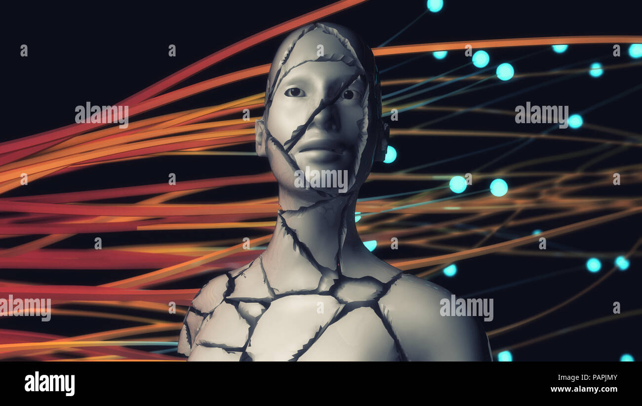 3d render human shattered hi-res stock photography and images - Alamy