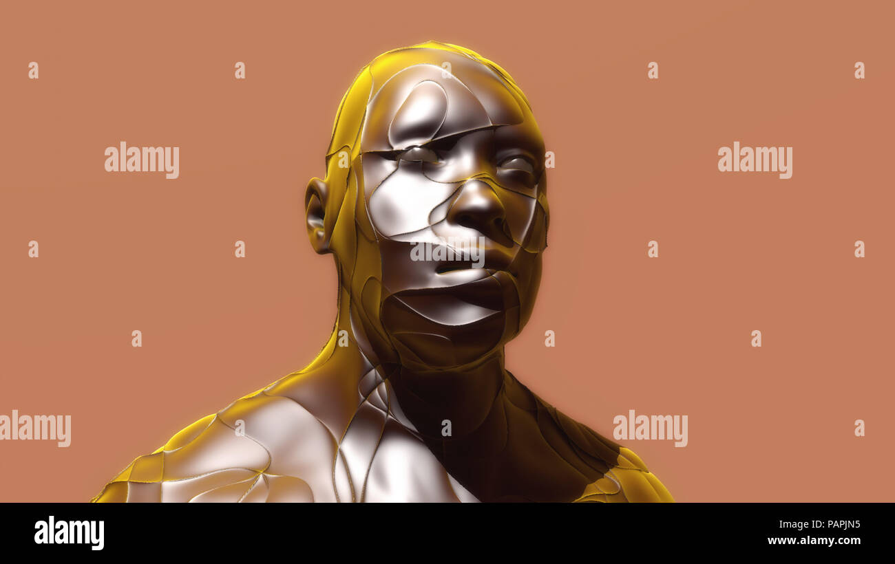 3d render human shattered hi-res stock photography and images - Alamy