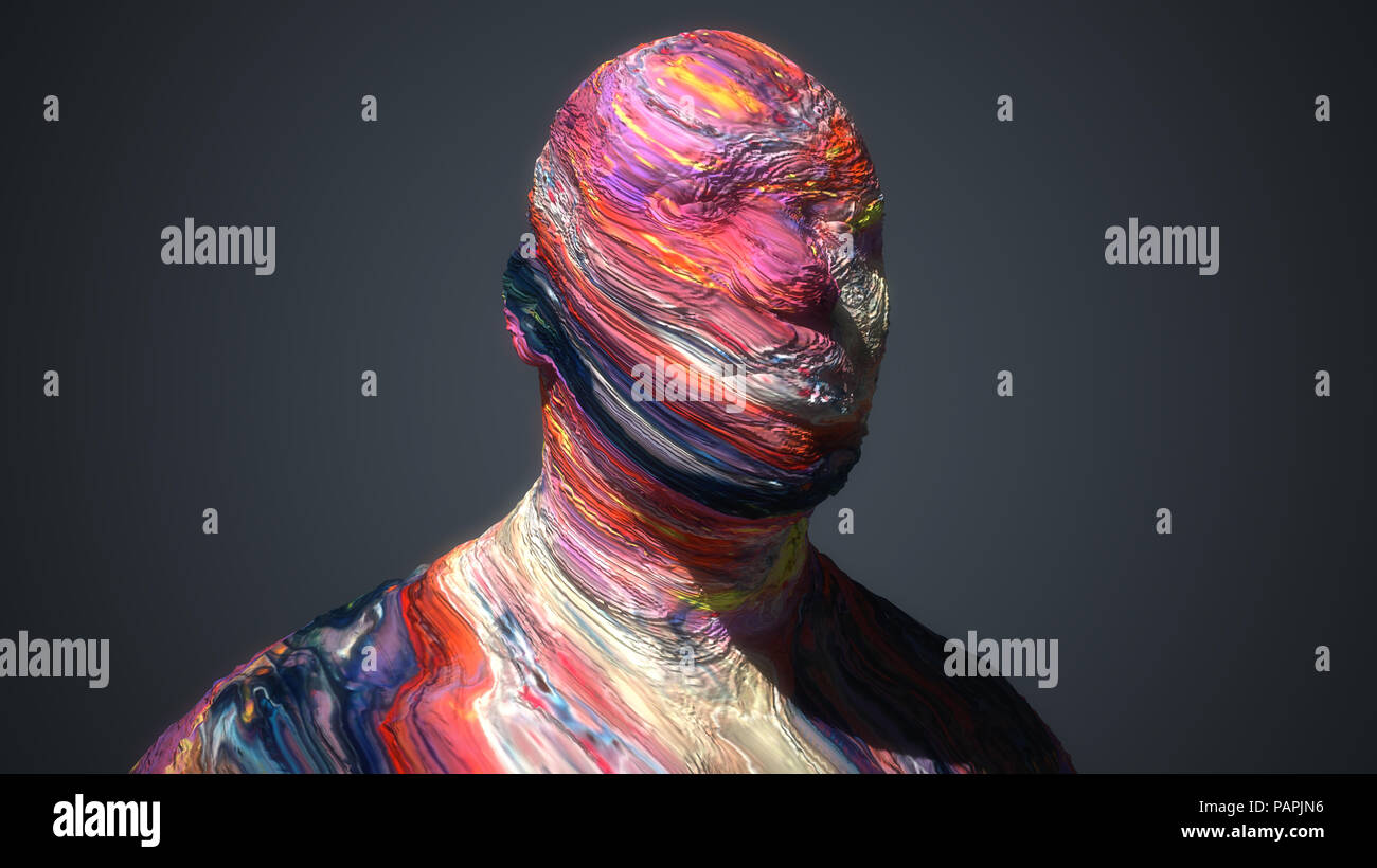 3d render human shattered hi-res stock photography and images - Alamy