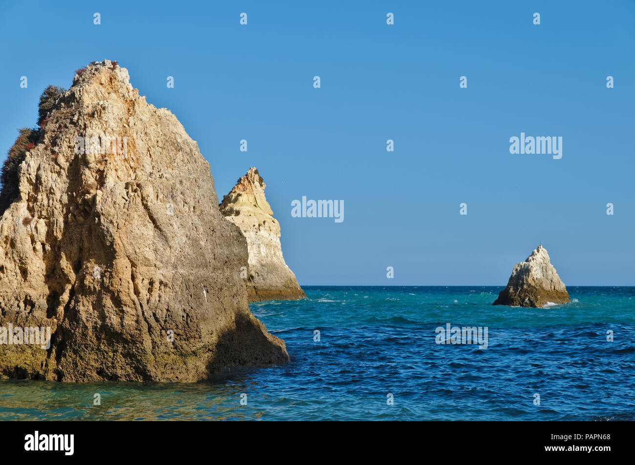 Three Brothers Beach - Praia dos Tres Irmaos. Algarve, Portugal Stock ...